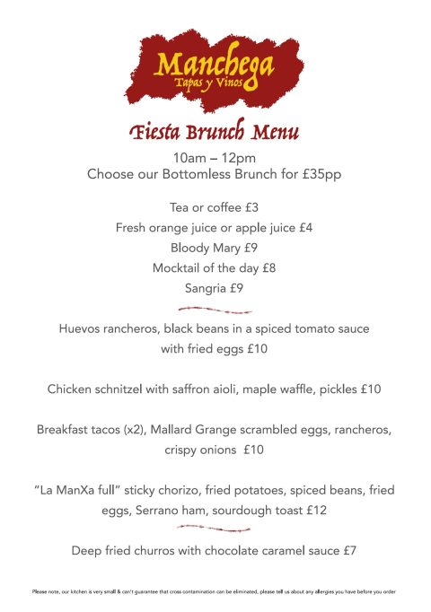 Manchega Menus | Manchega